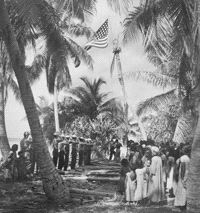 lifephotogallery|american flag raised on rongerik, the new home for ...